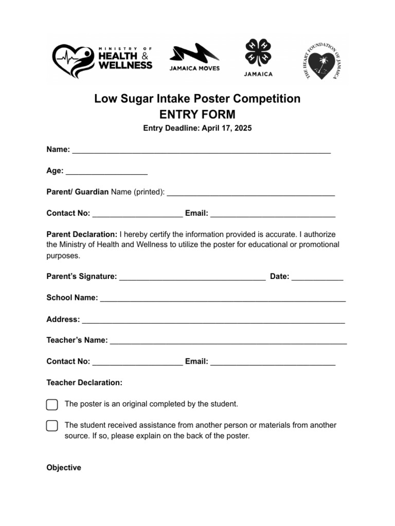 Low Sugar Intake Poster Competition | PDF | Poster | Human Communication