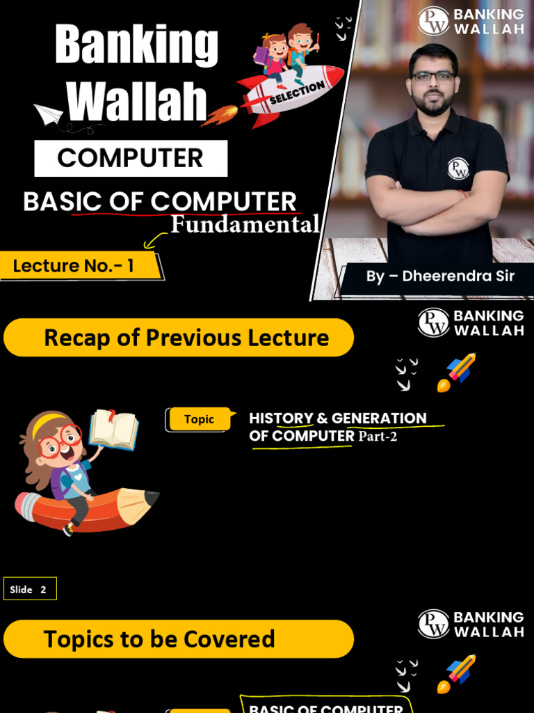 Basic of Computer Fundamental 01 - Class Notes Computer | PDF