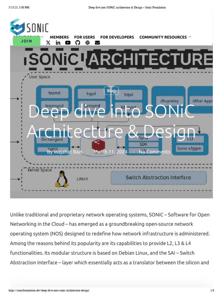 Deep dive into SONiC Architecture & Design – Sonic Foundation | PDF | Computer Network | Network ...