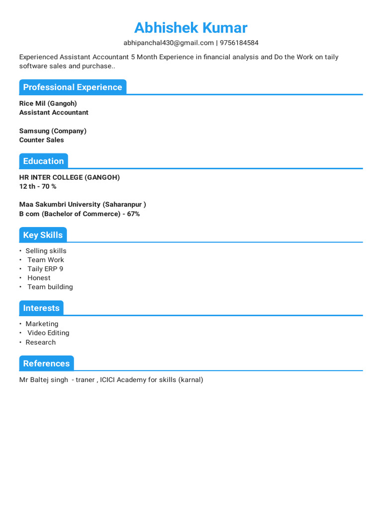 Abhishek Kumar - Resume | PDF