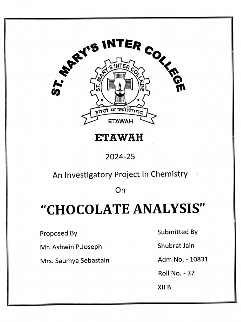 Chocolate Analysis | PDF