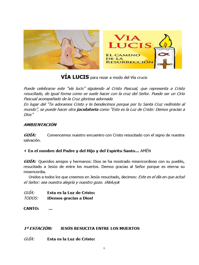 Vía Lucis Breve | PDF | La resurrección de Jesús | Cristo (título)