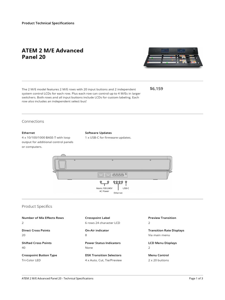 15 Live Video Switcher Control Panel | PDF | Liquid Crystal Display ...