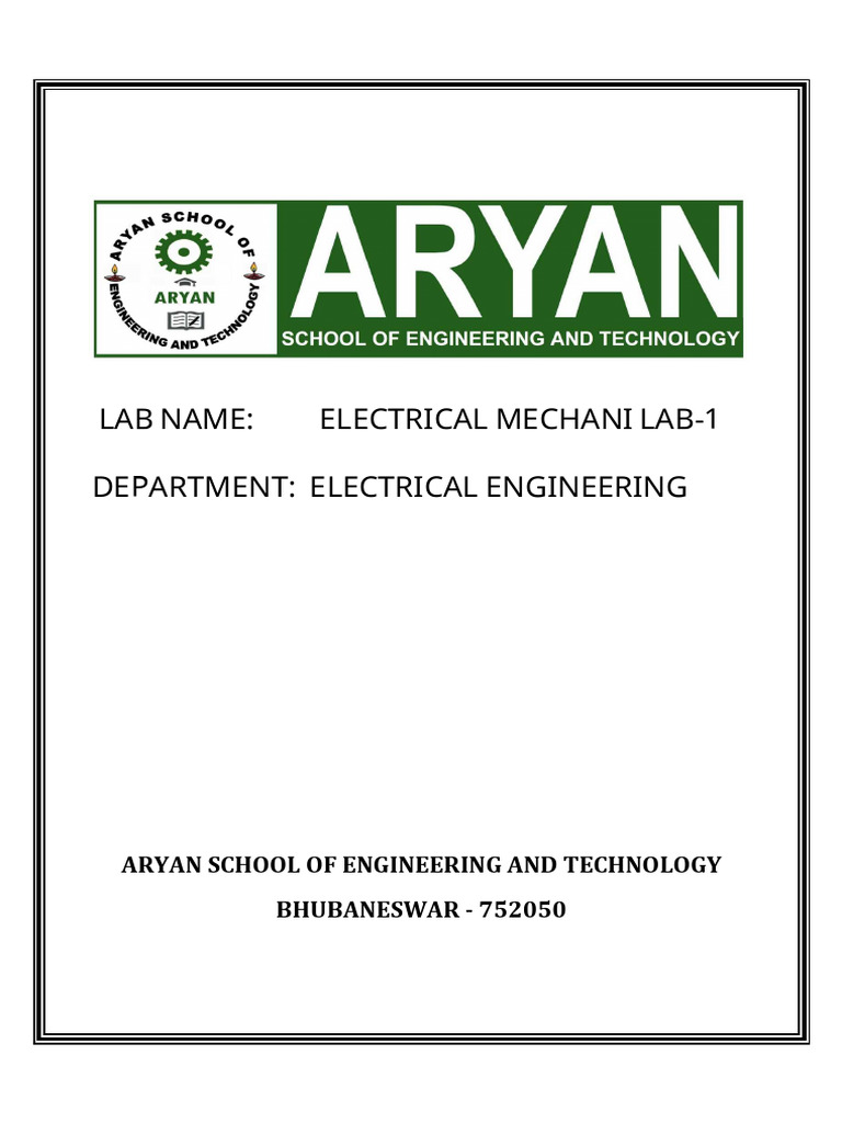 Ele Mec Lab | PDF