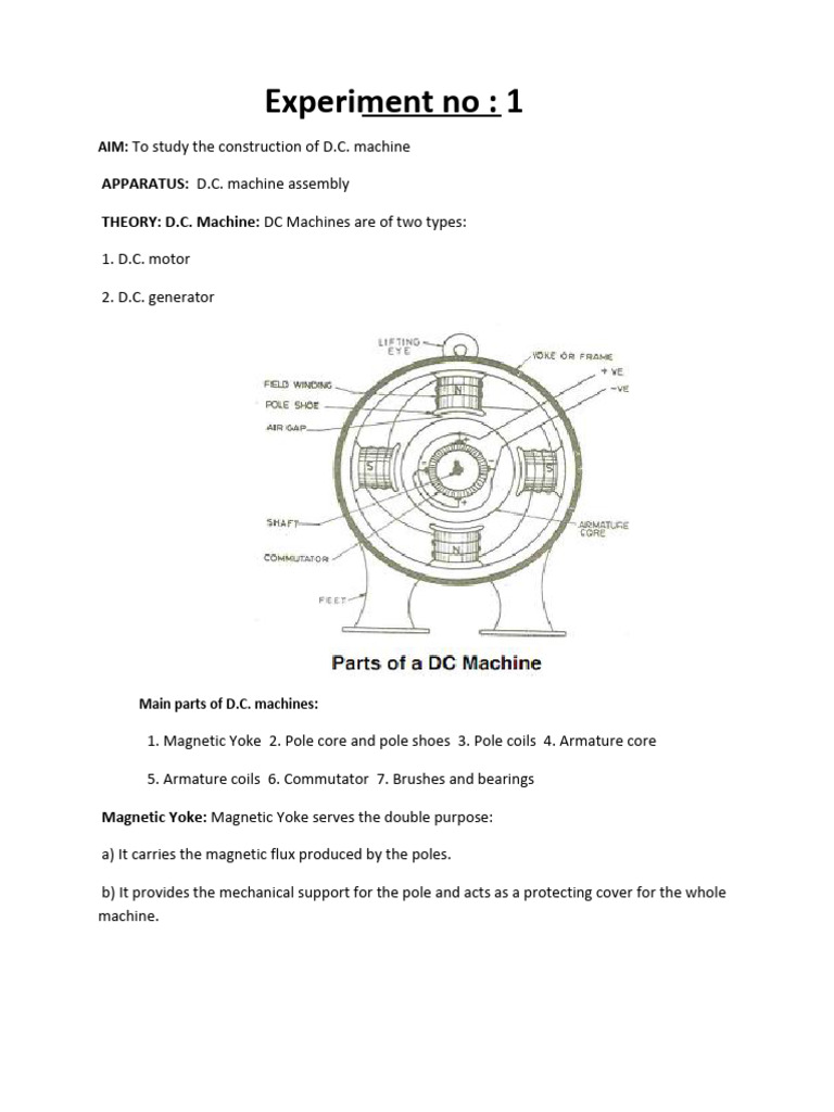 Electrical Machine Lab 1 Diploma | PDF | Electric Motor | Electric ...