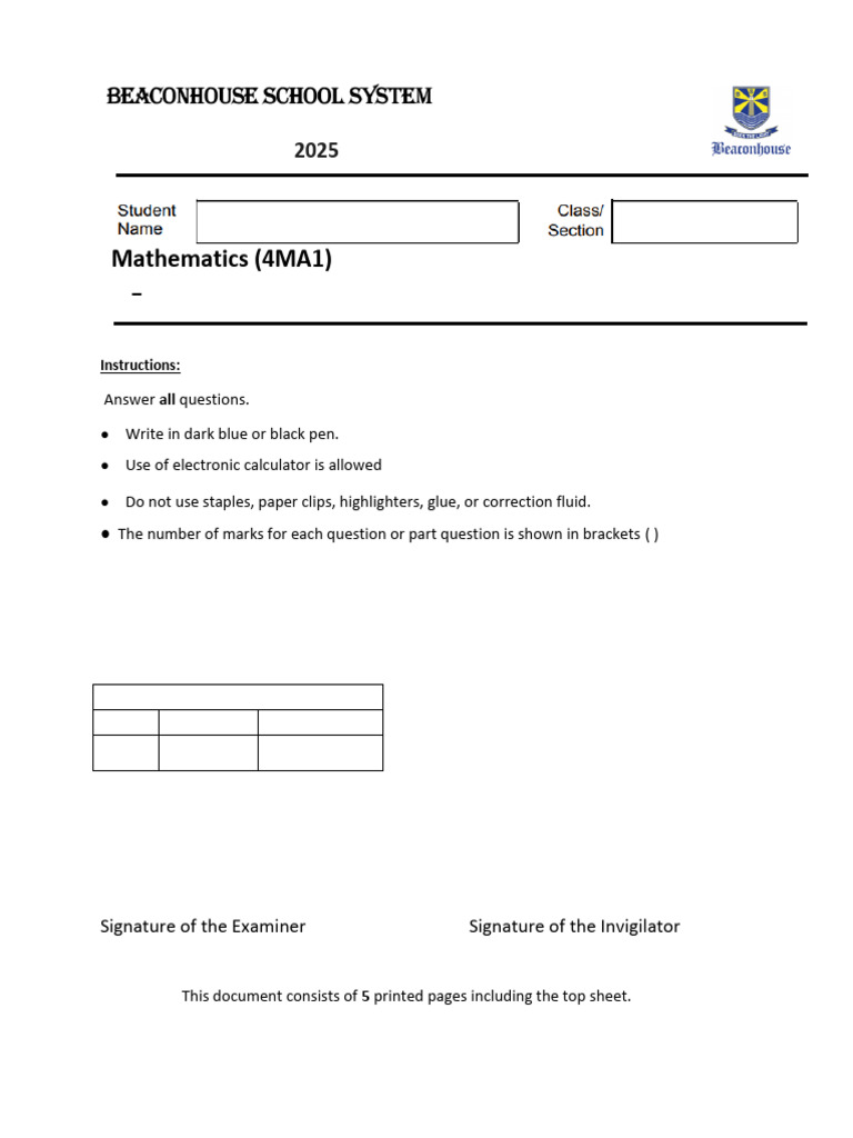 March Assessment 9E 2025 | PDF