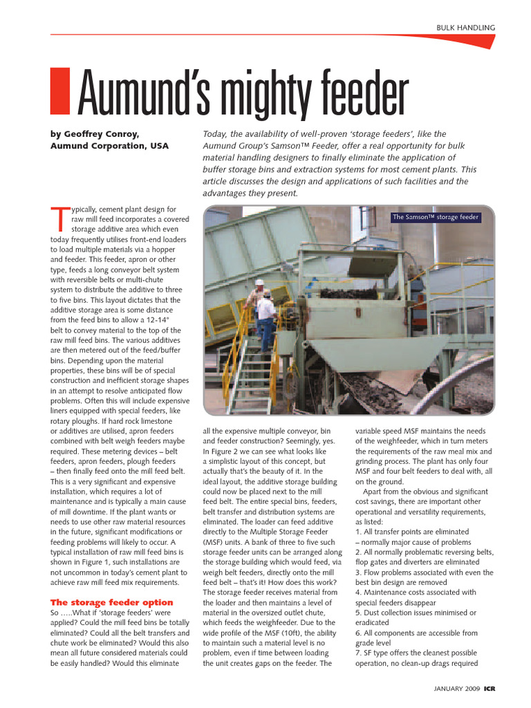 Aumund Samson Feeder Jan 2009 | PDF