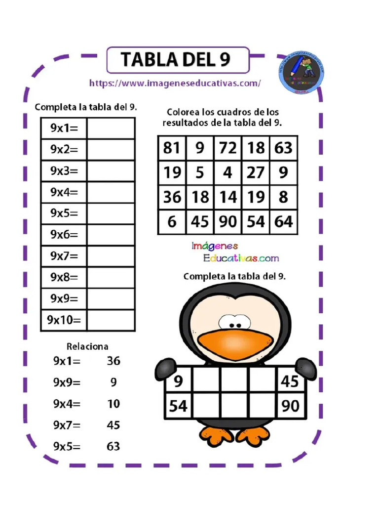 Tabla Del 9 | PDF