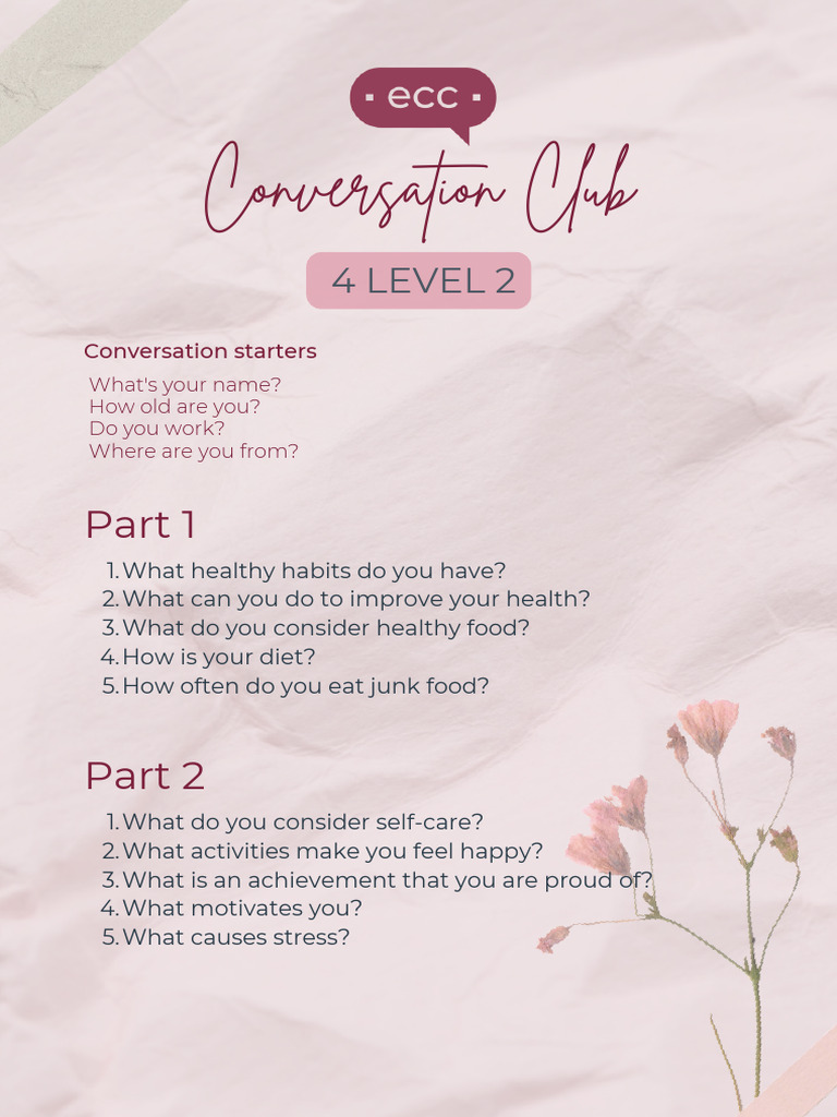 Conversation Club 4 - LEVEL 2 | PDF