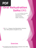 Oral Rehydration Solution Guide | PDF | Diarrhea | Medical Specialties