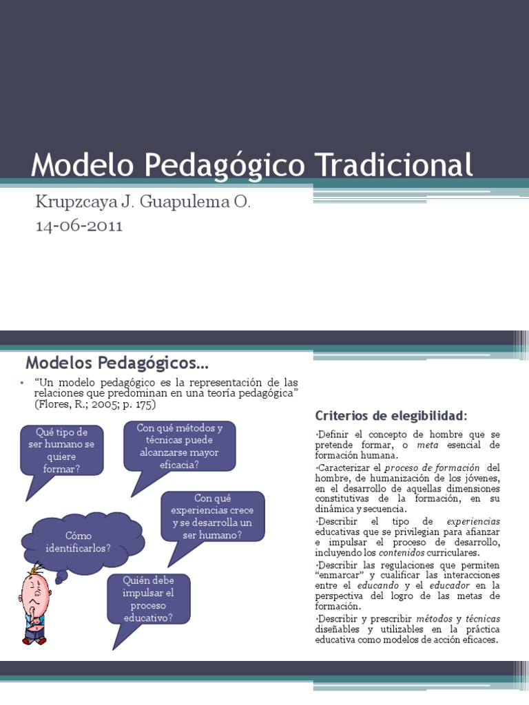 Modelo Pedagógico Tradicional | Descargar gratis PDF | Maestros | Cognición
