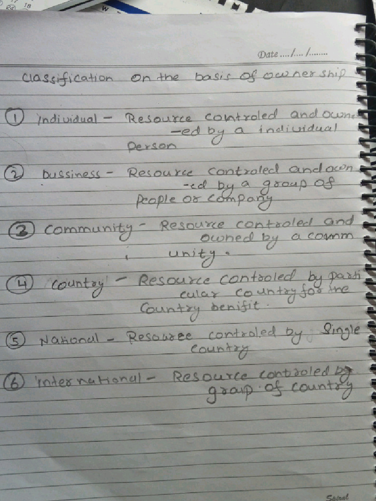 Explain The Classification of Resources | PDF