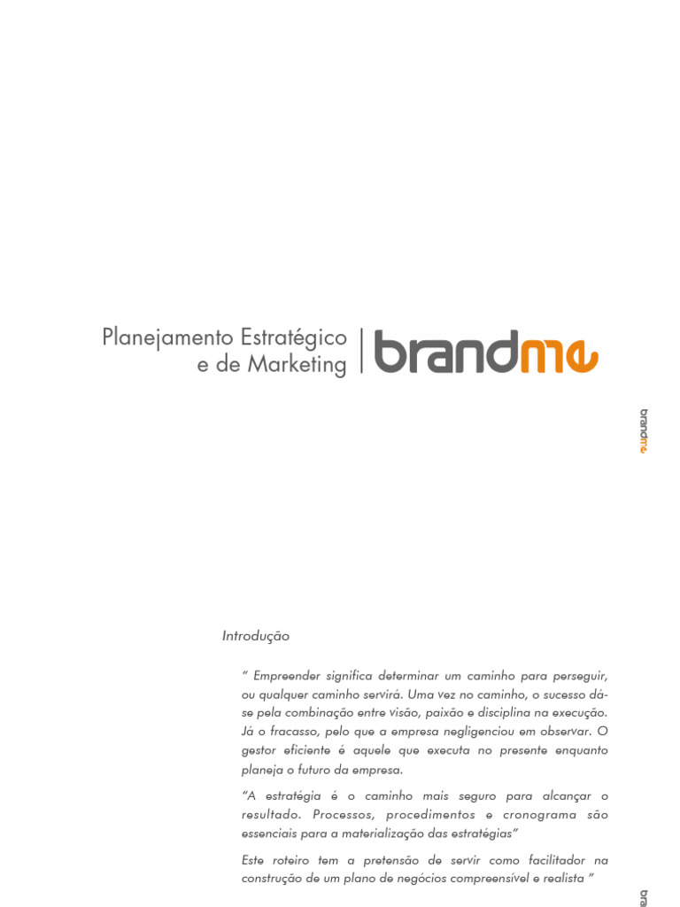 #Planejamento Estrategico Template | PDF | Indicador de desempenho | Marketing