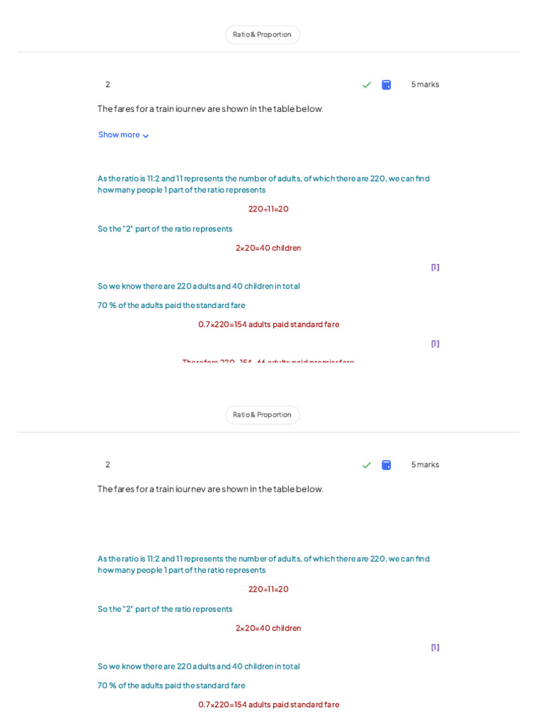 Ratio & Proportion Exam Questions | PDF | Mathematics | Arithmetic