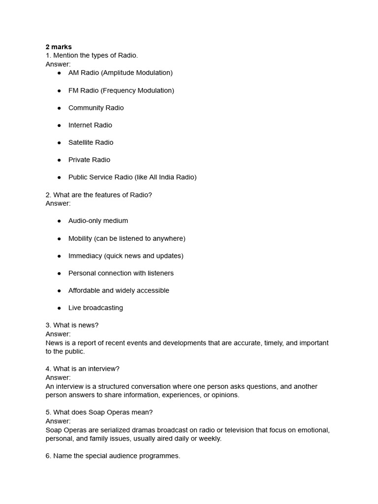 Types and Features of Radio Broadcasting | PDF | Frequency Modulation ...