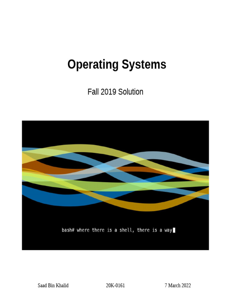 OS Final Fall'19 Solution | PDF | Operating System | Scheduling (Computing)