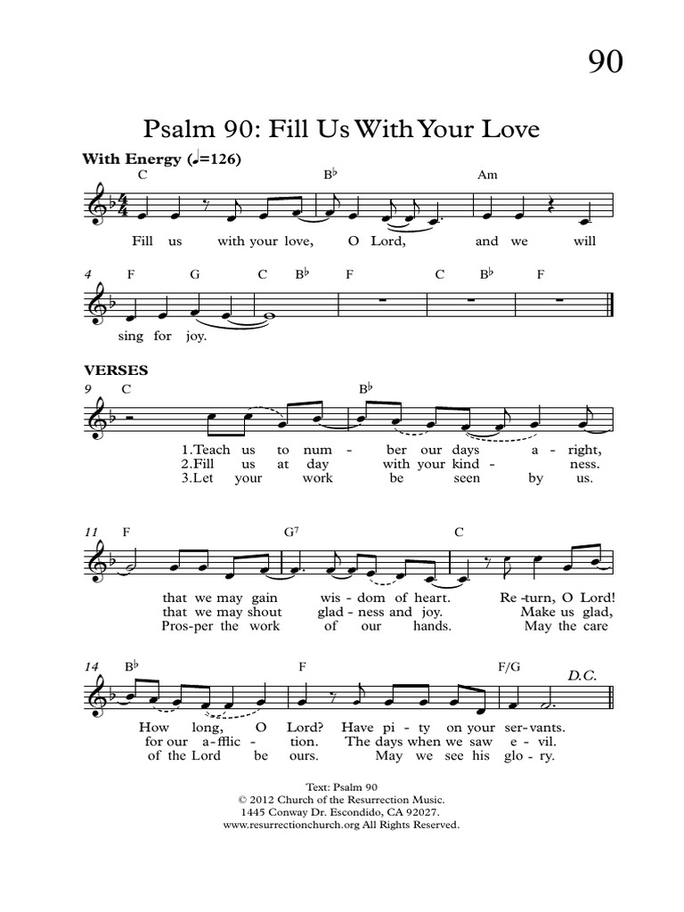 Psalm 90: Chords and Lyrics | PDF | Psalms | Ketuvim