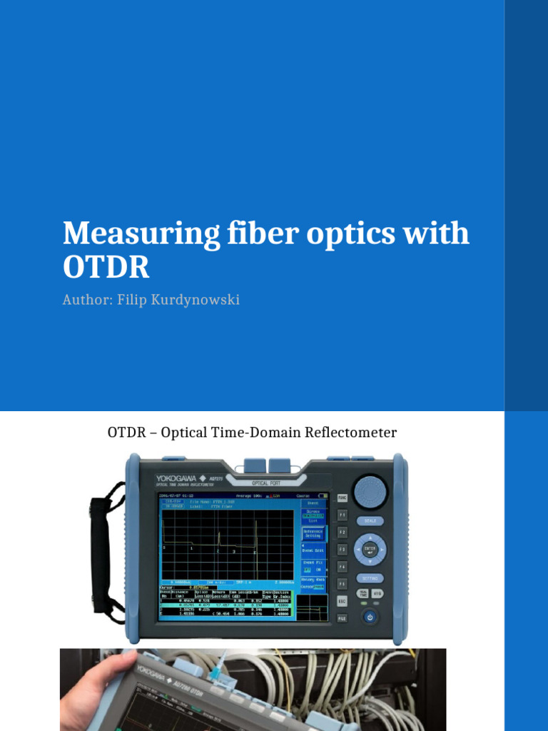 Measuring Fiber Optics With OTDR | PDF | Optical Fiber | Waves