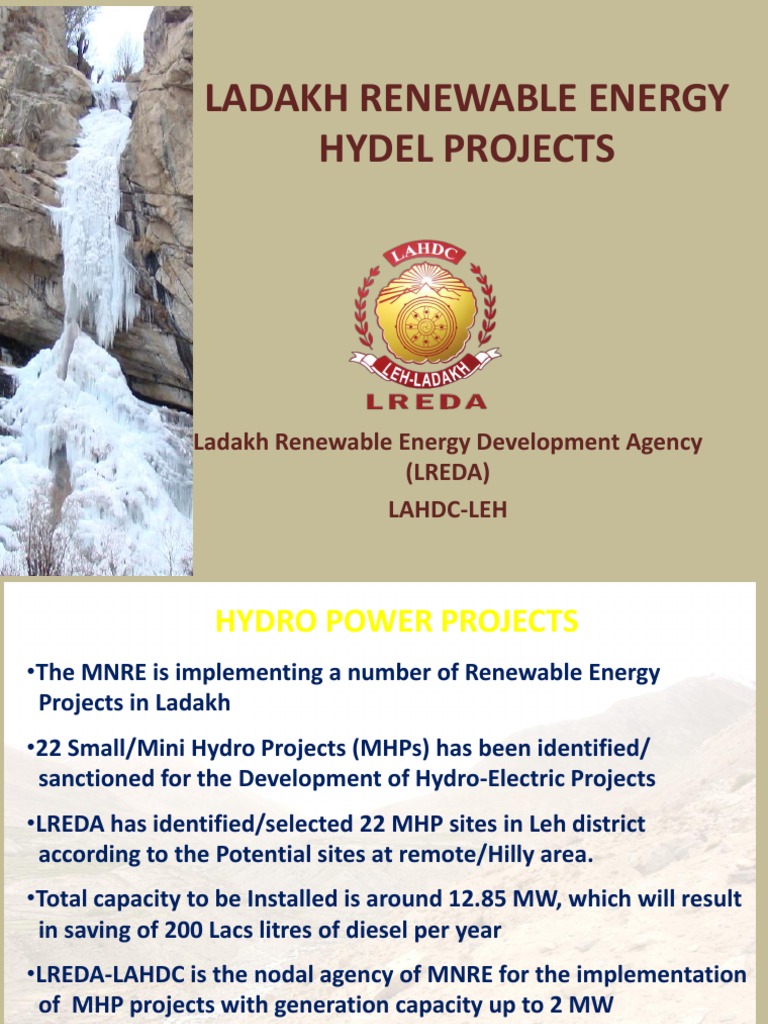 Hydro Projects Ladakh | Hydroelectricity | Renewable Energy