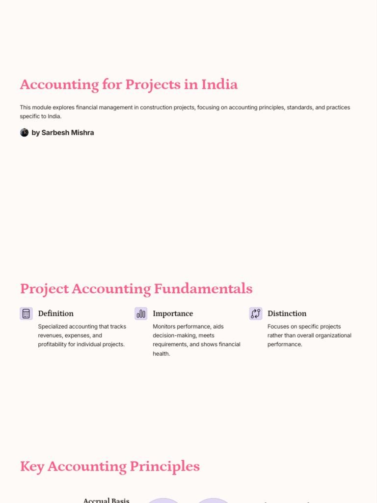 Accounting For Projects in India | PDF | Business Economics | Business