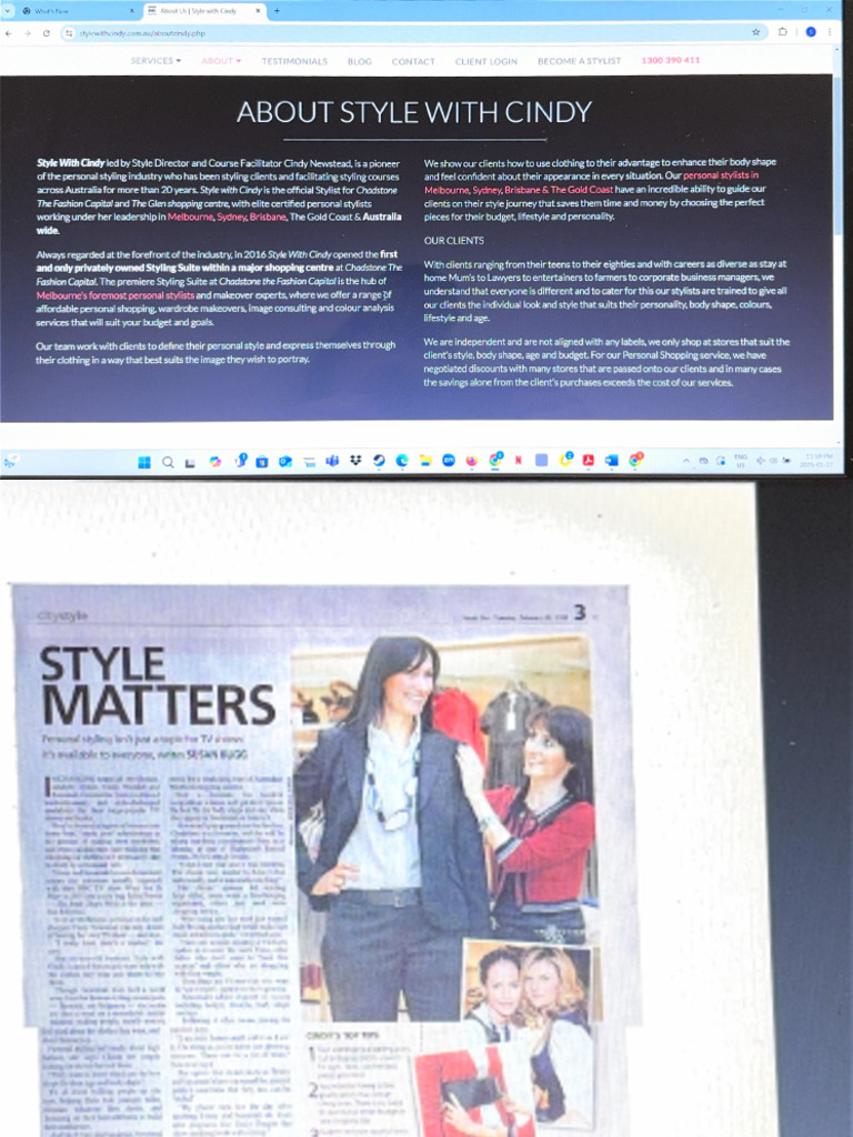 ABOUT STYLE WITH CINDY | PDF