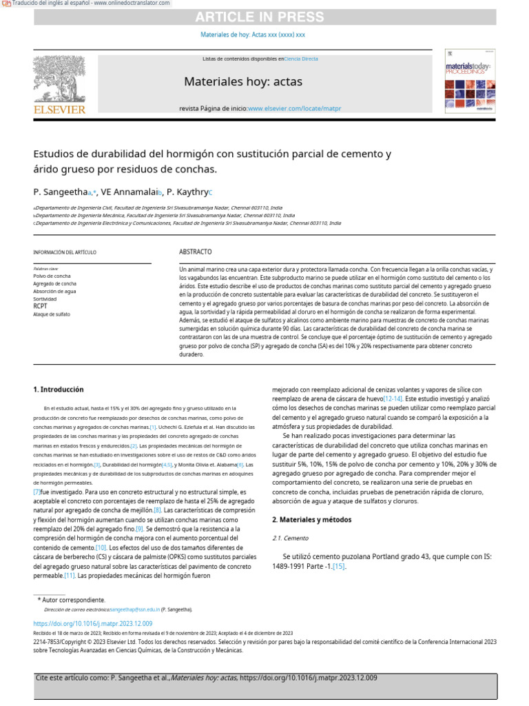 Durability Studies On Concrete With Partial Replacement of Cement and ...
