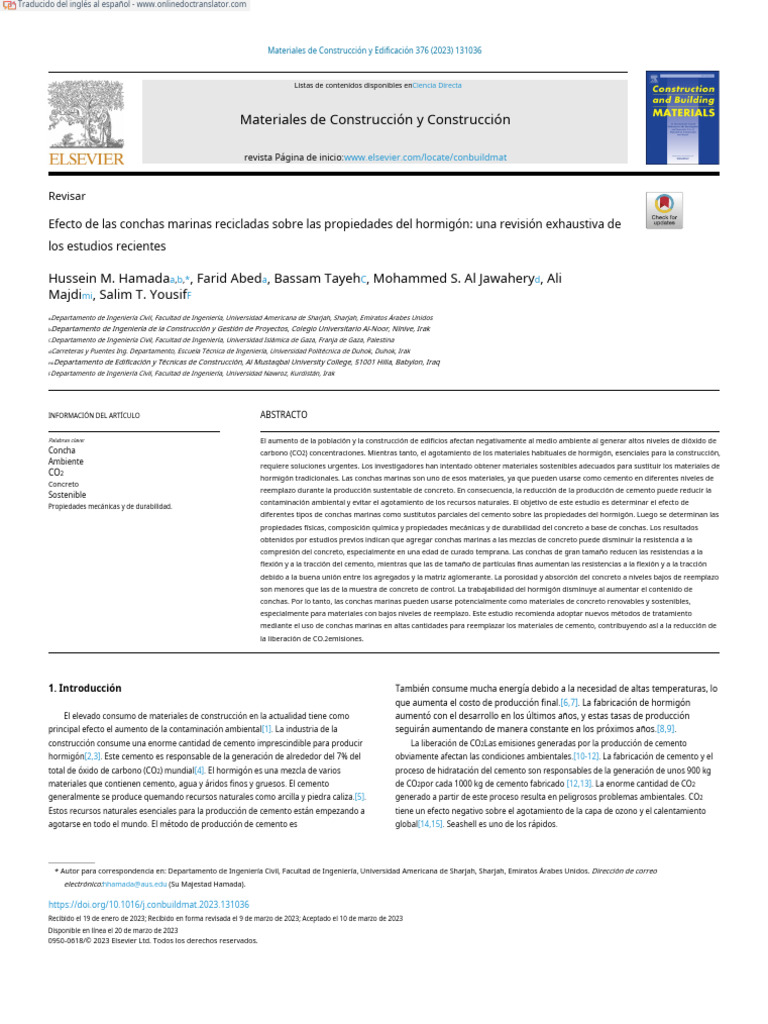 Effect of Recycled Seashells On Concrete Properties - A Comprehensive ...