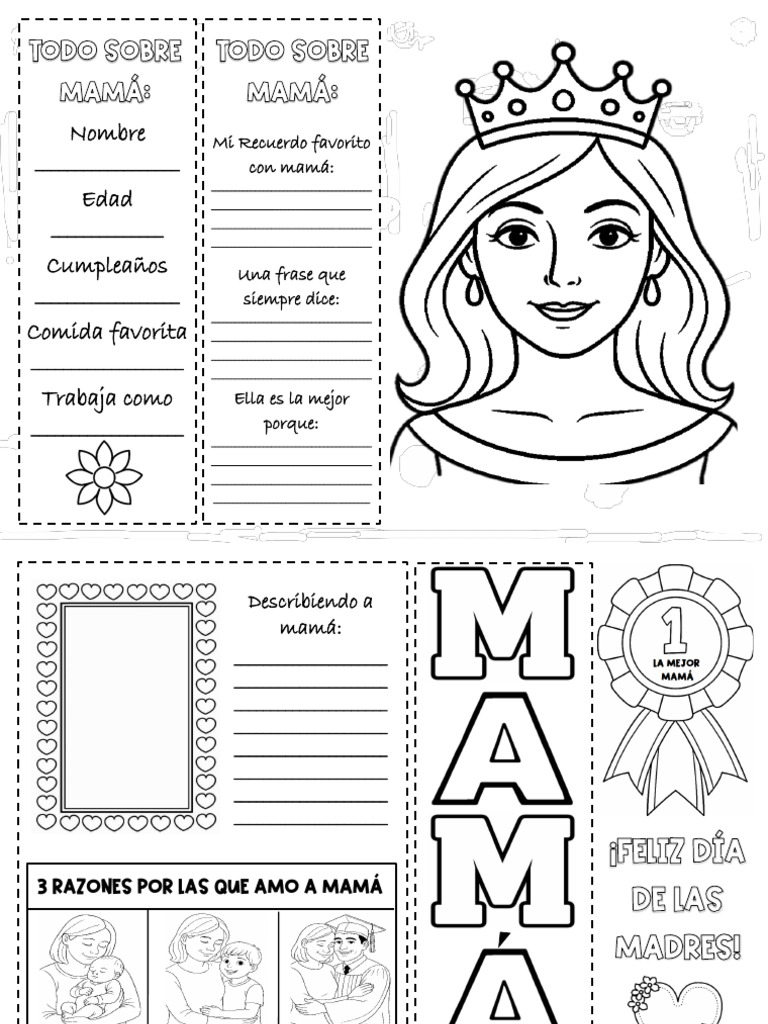 Lapbook Día de La Madre-1 | PDF