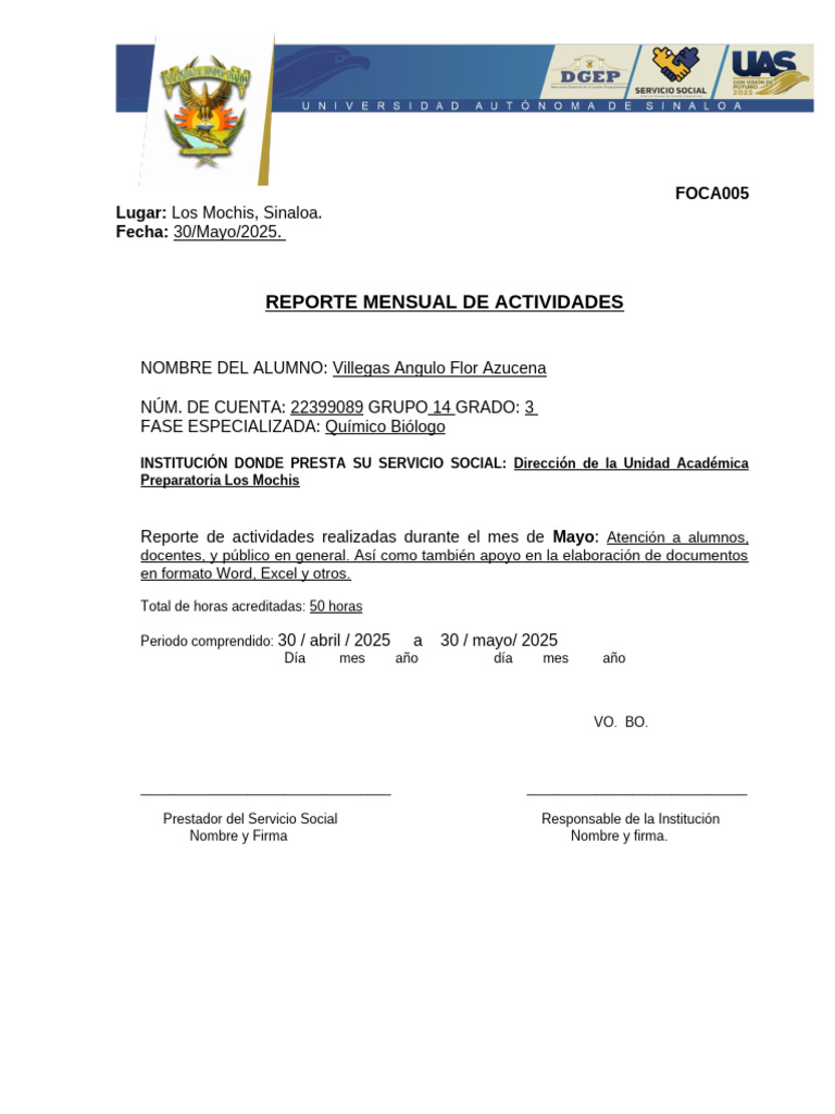 Ejemplo Reporte 04 | PDF