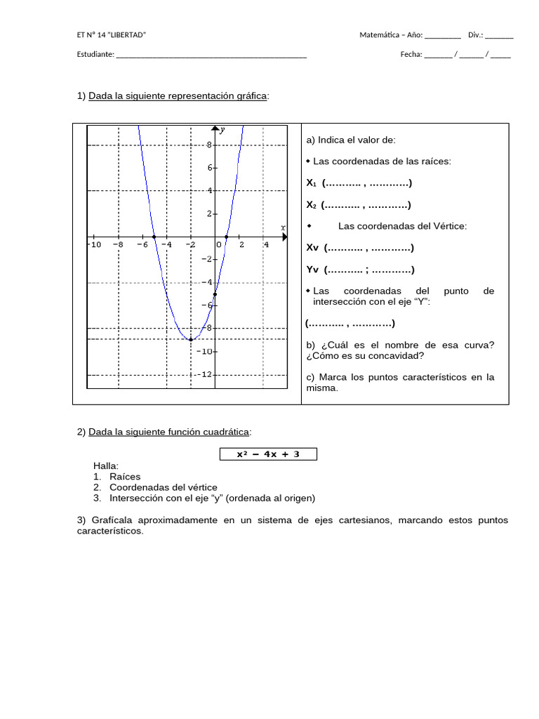 TP - Funciones Cuadráticas | PDF
