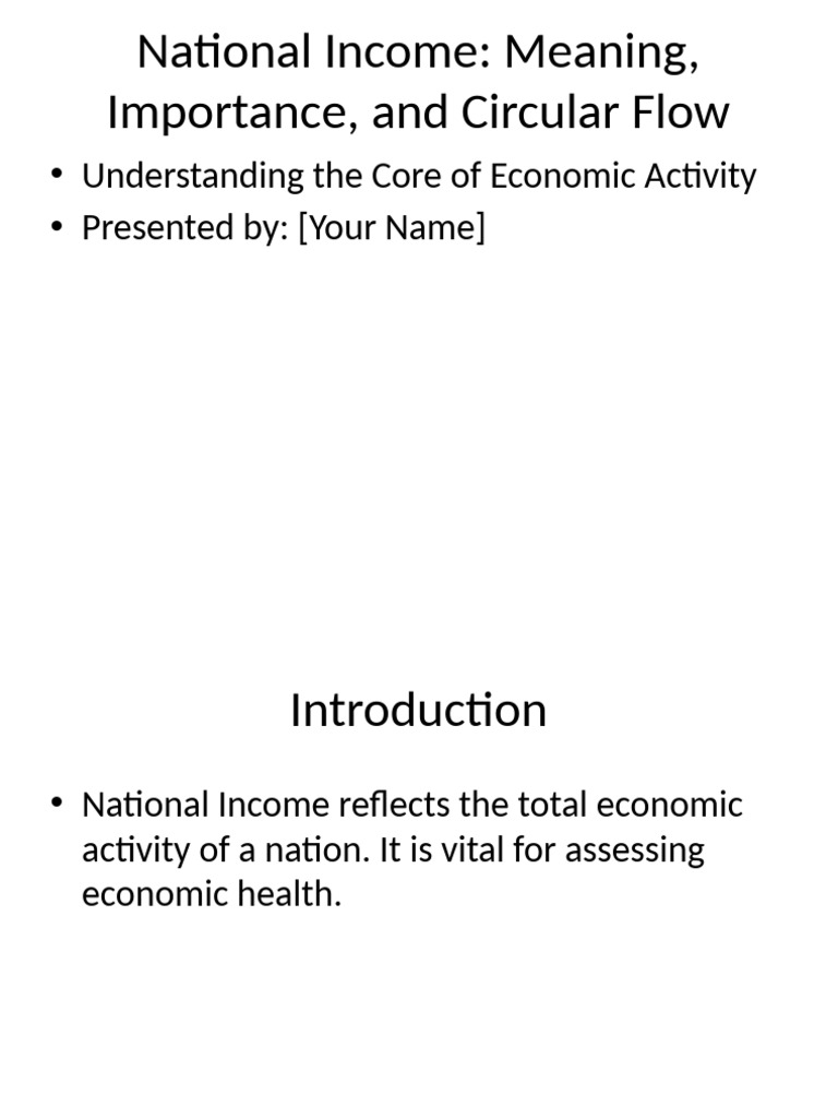 National Income Presentation | PDF