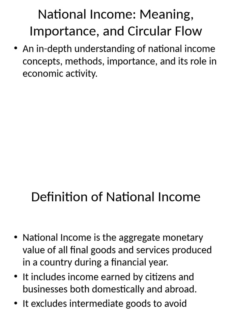 National Income Detailed With Flowchart | PDF | Measures Of National ...