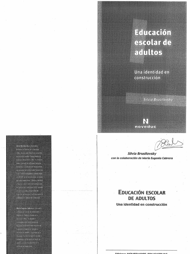 Brusilovsky S Educ Escolar de Adultos Libro | PDF