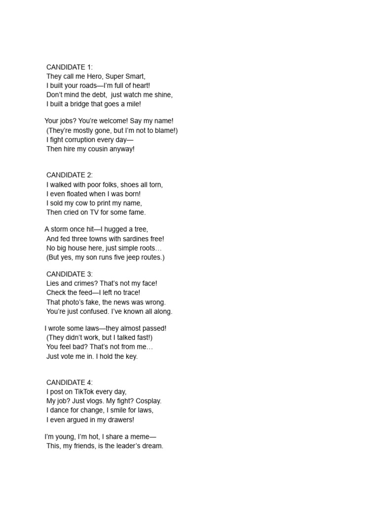 Southern Rulebreaker Candidate Poems | PDF