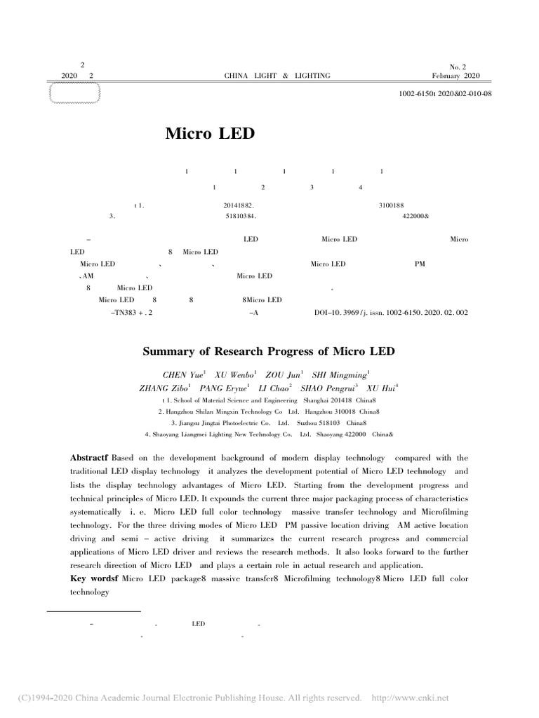 Micro LED Technology Overview | PDF | Light Emitting Diode | Photonics
