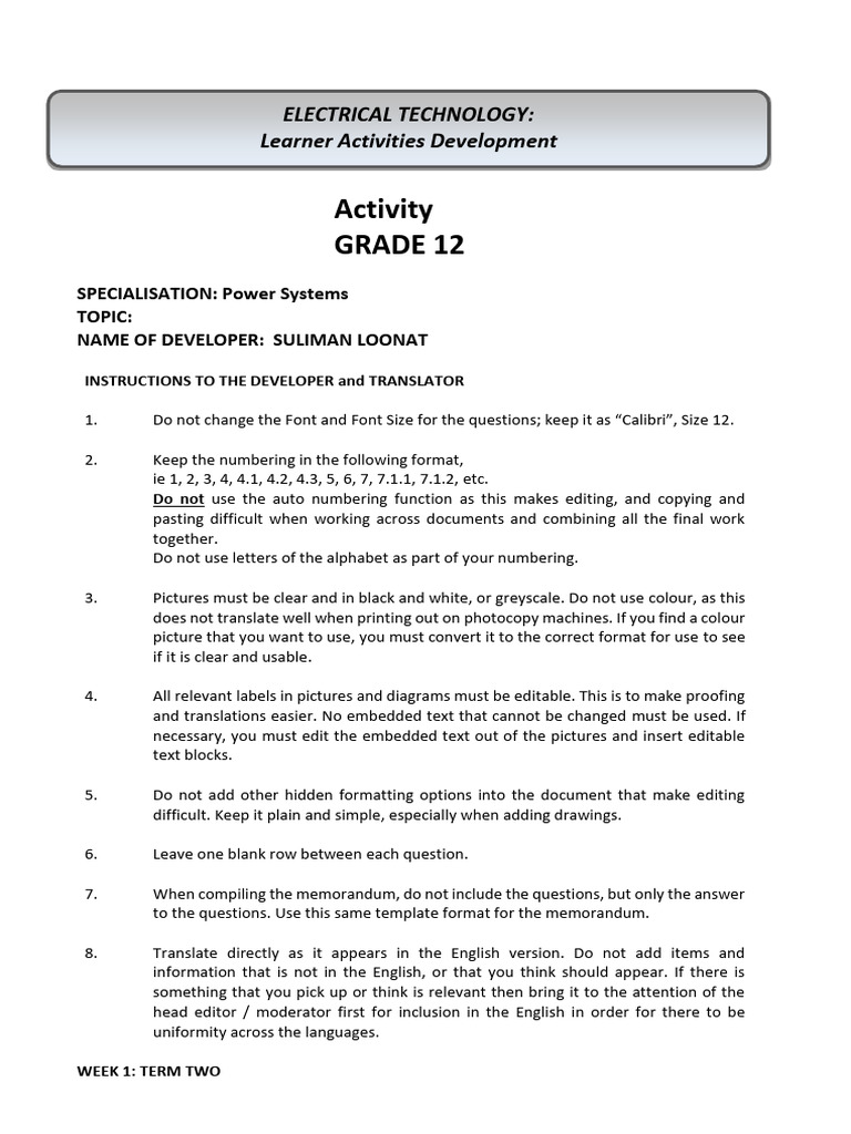 Learner Activities - Three Phase Transformers - Grade 12 Eng | PDF ...