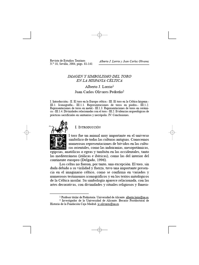 Simbolismo del toro en la Hispania céltica | PDF | Celtas | Vacas