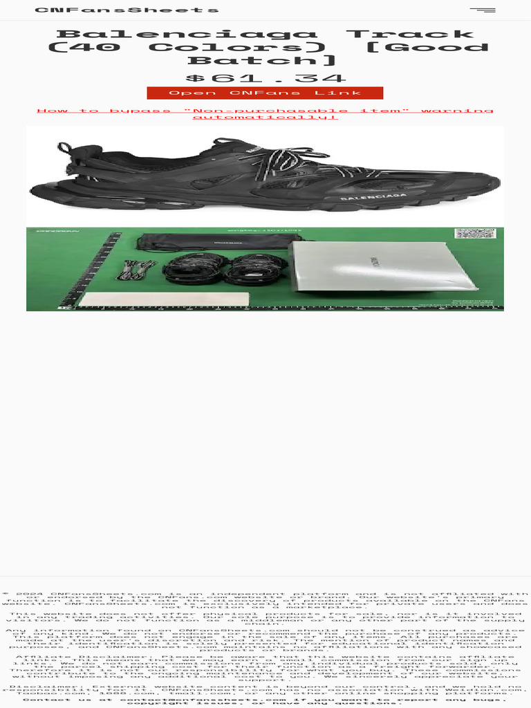 CNFans Spreadsheets | PDF