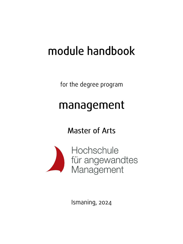 UAM - MA Management Modular Book | PDF