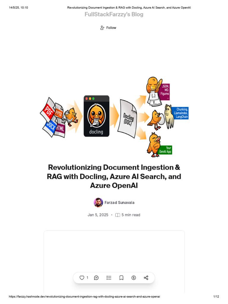 RAG Pipeline with Docling and Azure AI | PDF | Artificial Intelligence ...