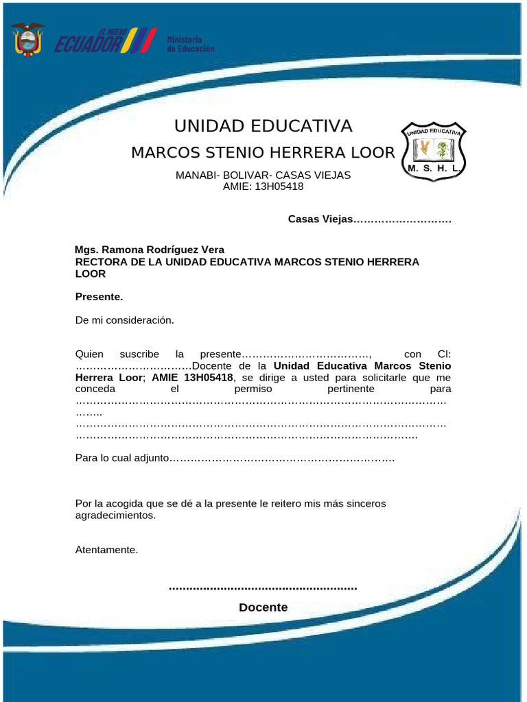 Oficio para Permiso | PDF