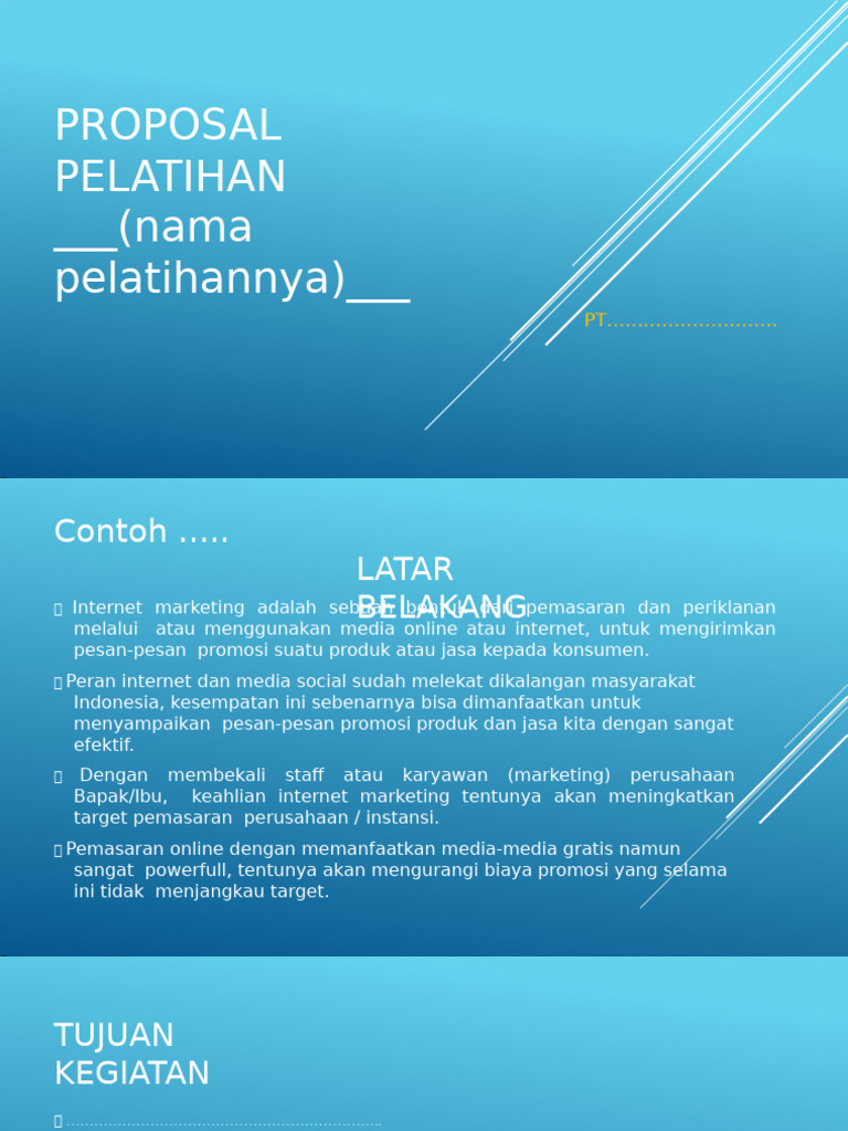 12 Contoh Proposal Pelatihan | PDF