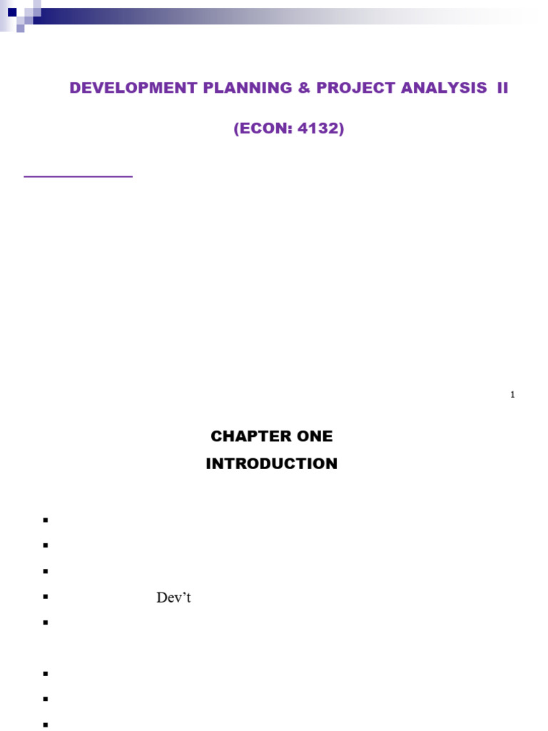 Development Planning & Project Analysis II | PDF | Discounting | Interest
