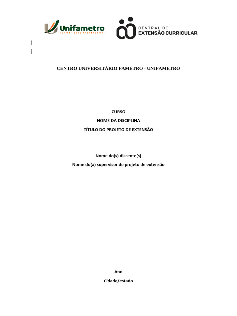 Unifametro - Proj. Ext. (Ead) - Relatório de Extensão | PDF | Autismo ...