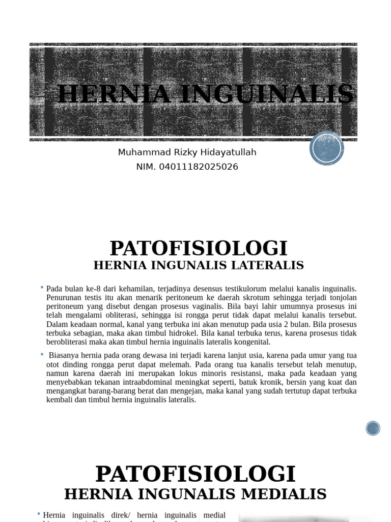 Patofisiologi Hernia Inguinalis | PDF