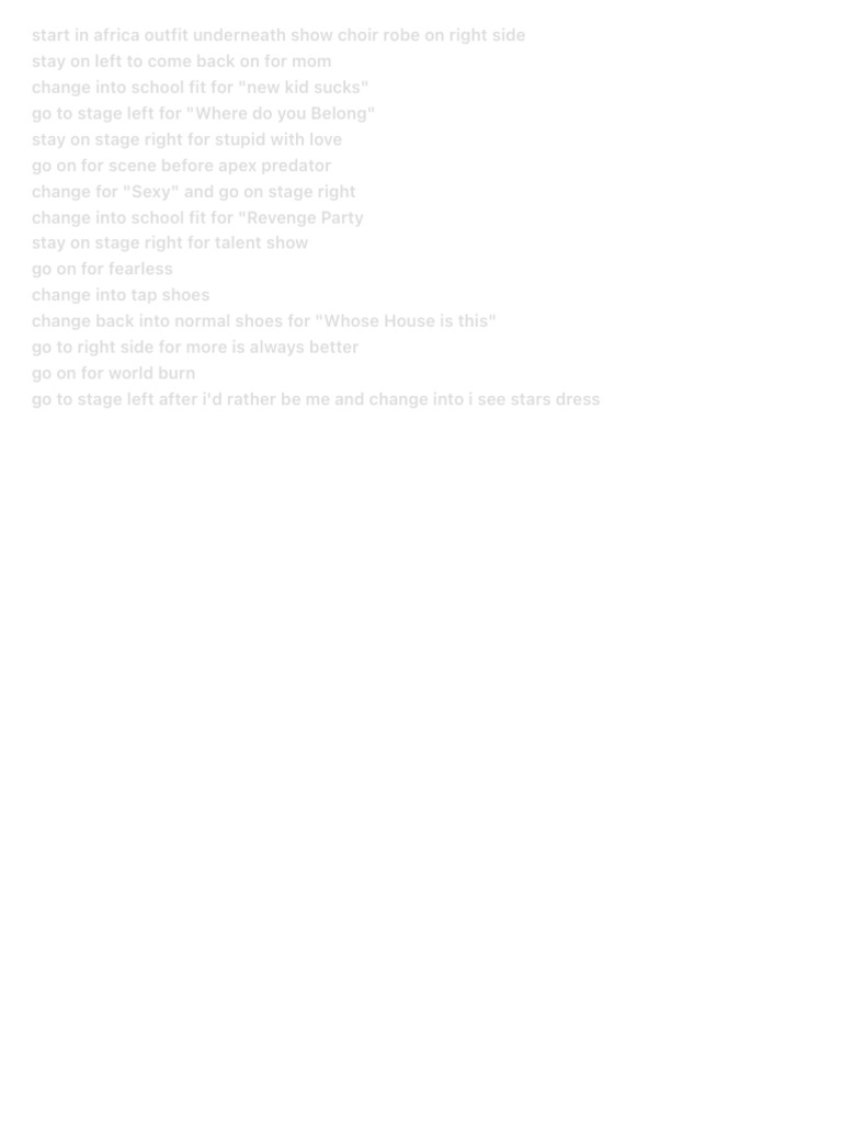 Start in Africa Outfit Underneath Show Choir Robe on Right Side | PDF