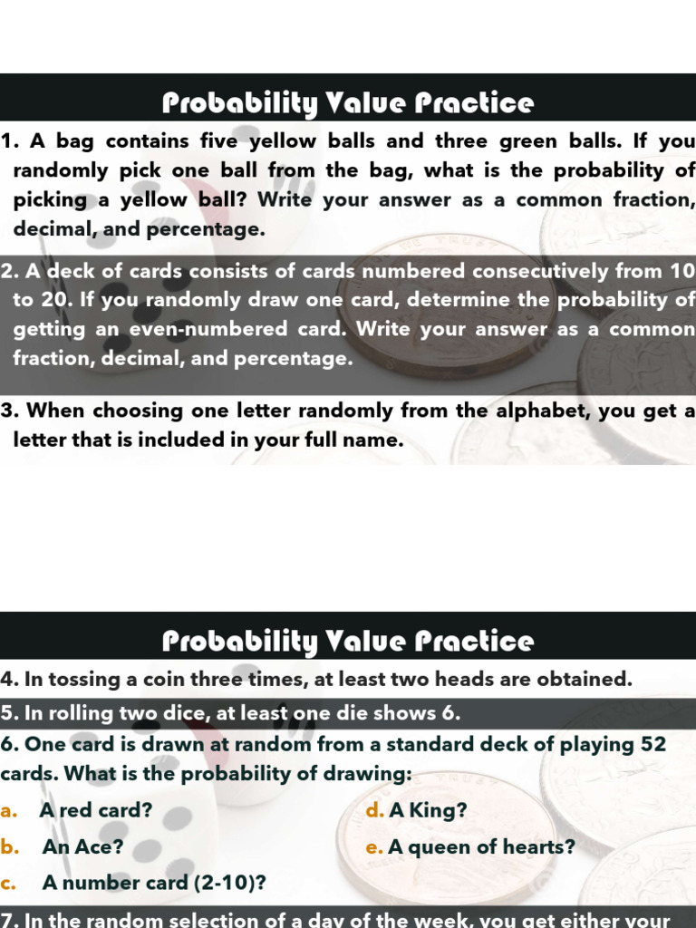 Exercise Probability 1 | PDF