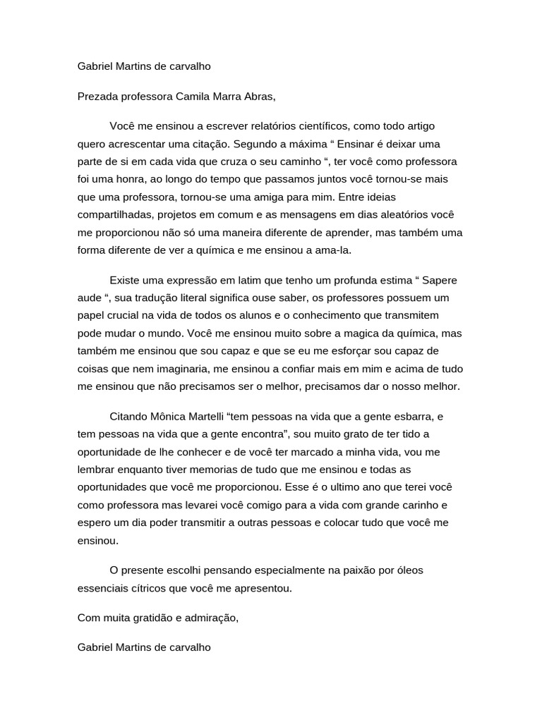 Prezada Senhora | PDF
