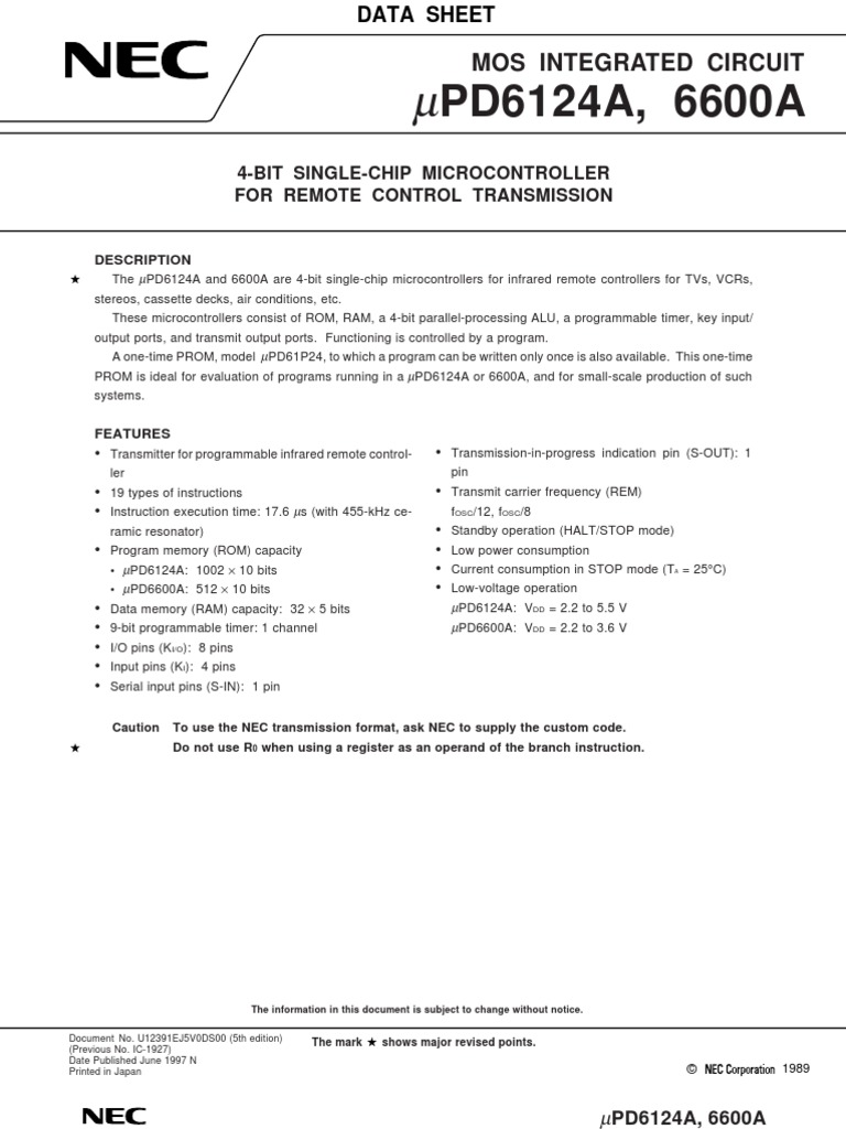 PD 6124 A | PDF | Cmos | Mosfet