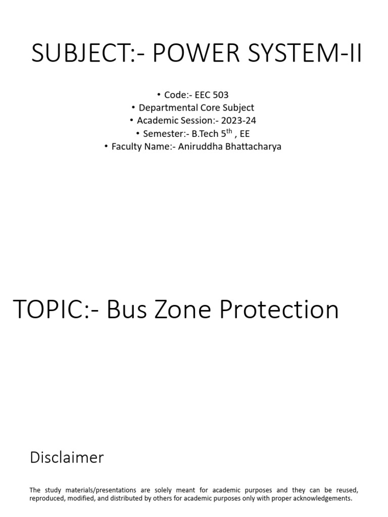Chapter 4 Busbar Protection | PDF | Relay | Transformer